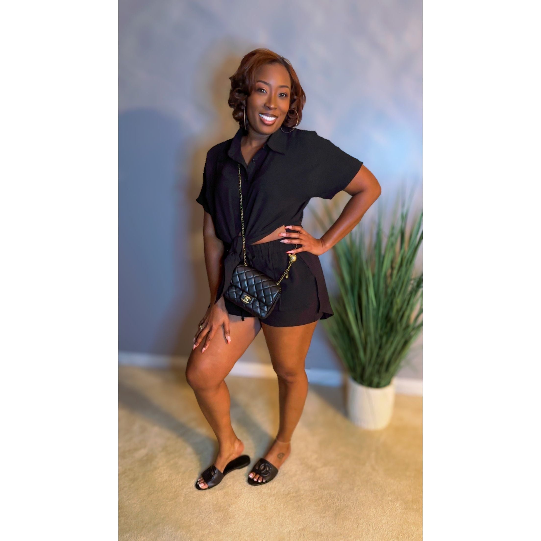The “Isla” Short Set - Black – Eleven78 Clothing