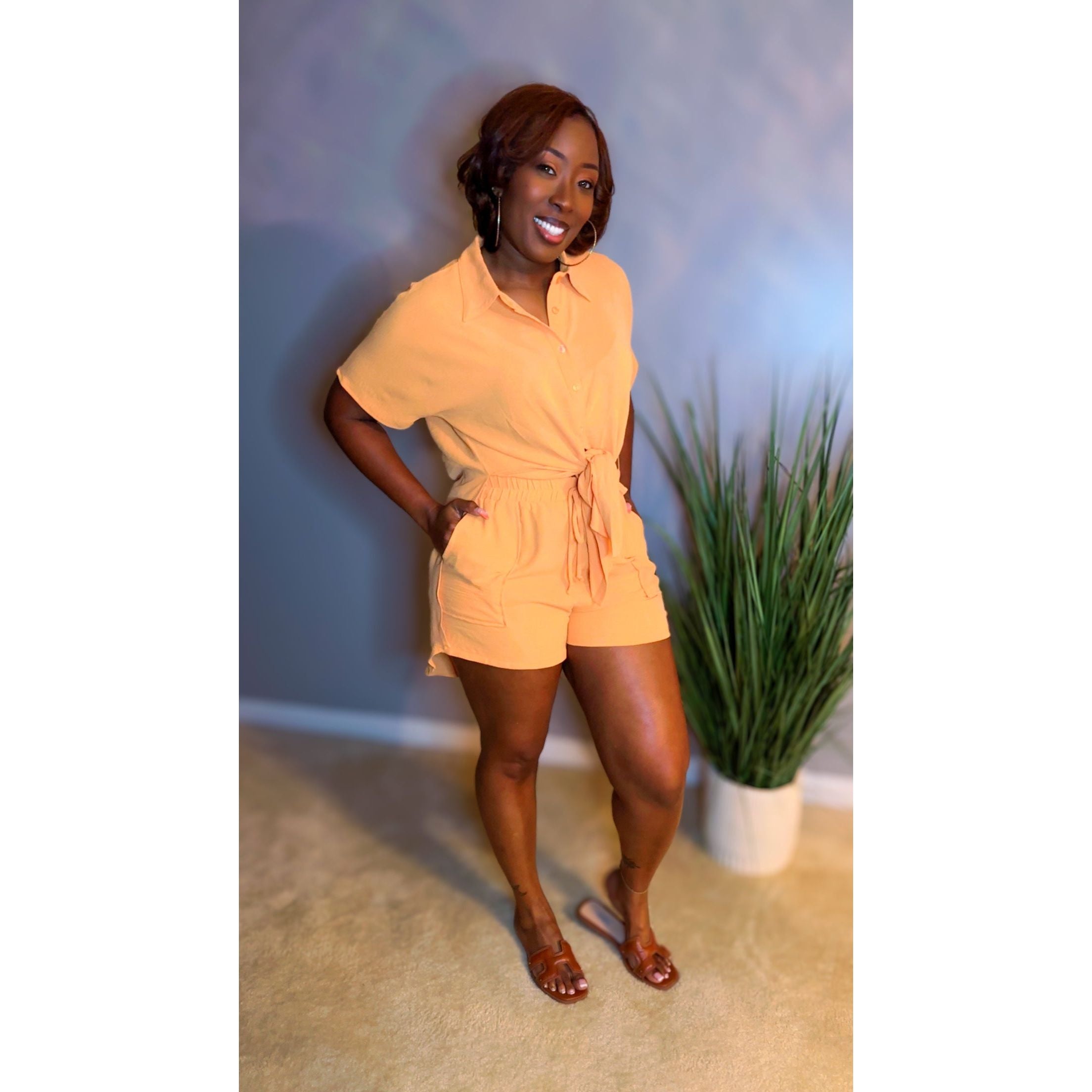 The “Isla” Short Set - Salmon – Eleven78 Clothing